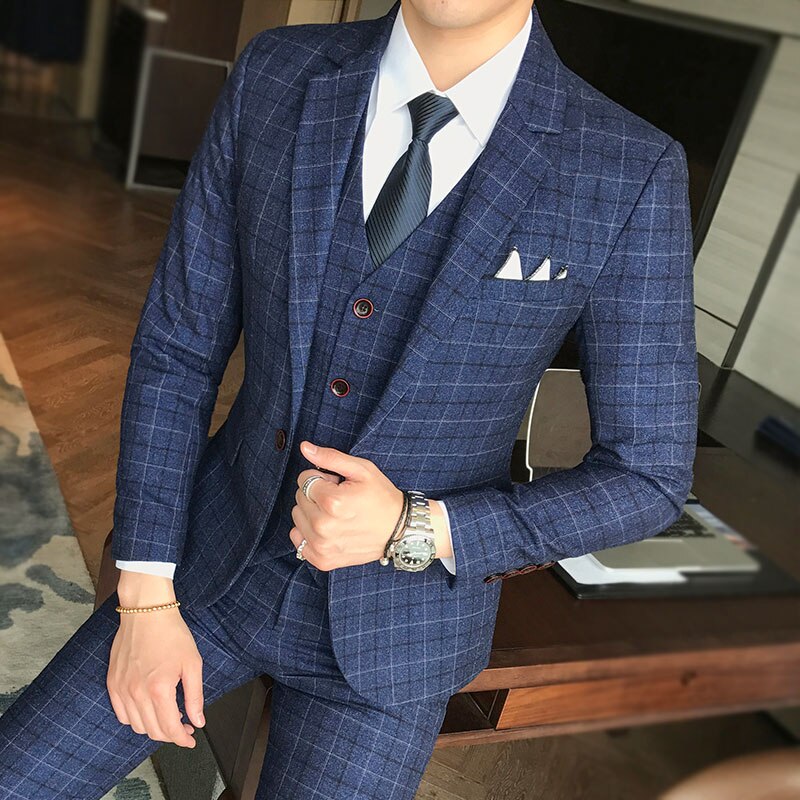 Ensemble Tweed Bleu - Costume Boss